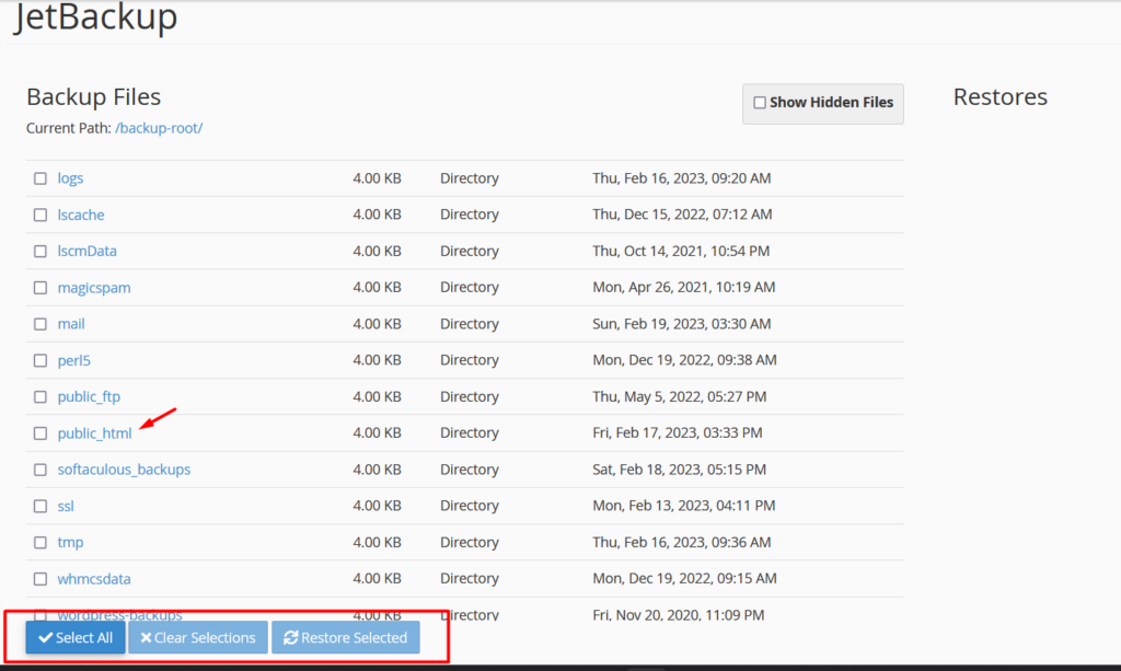 JetBackup: Veja como restaurar um backup - i7 Host